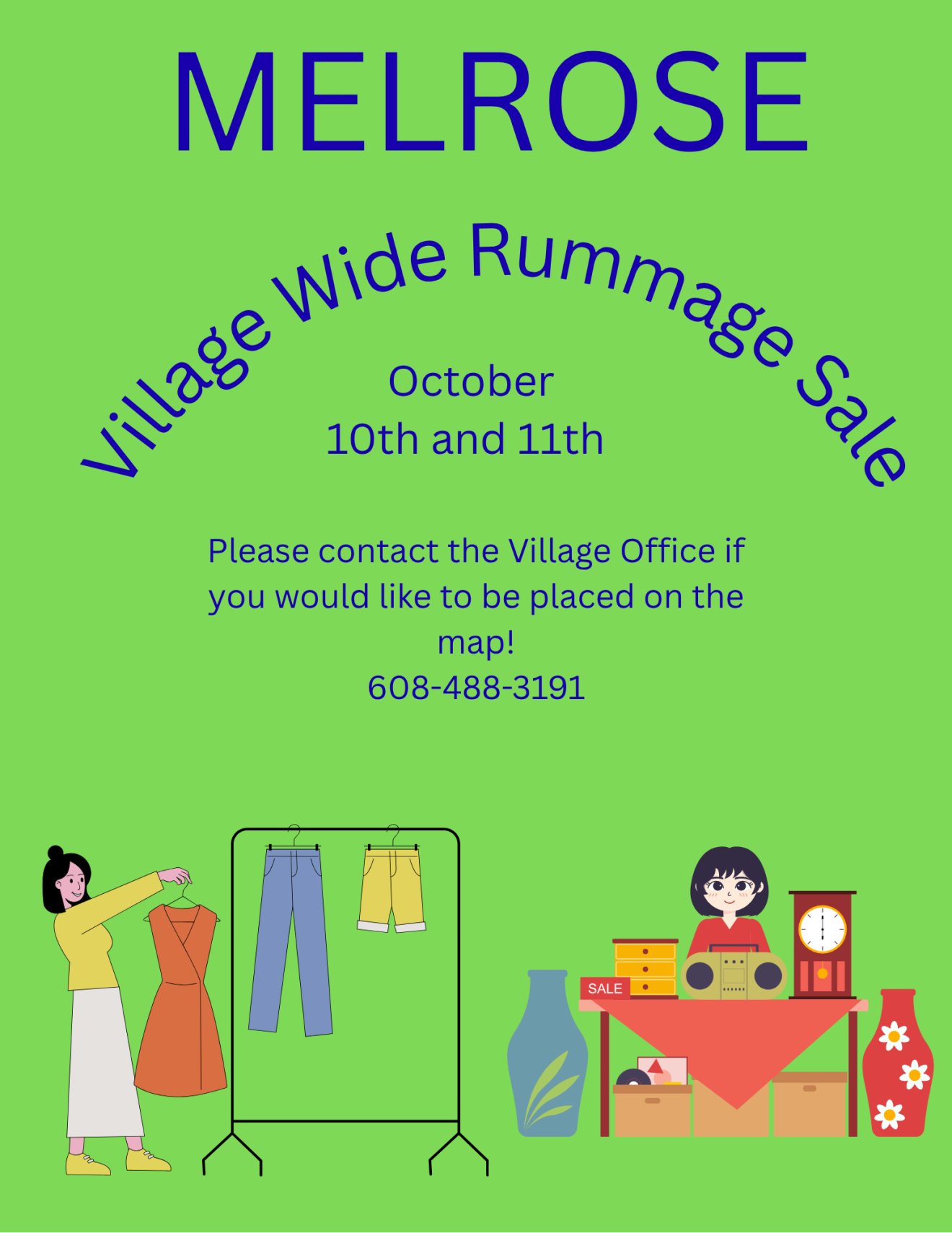 October 2025: Village Wide Rummage Sale - Village of Melrose, Wisconsin ...